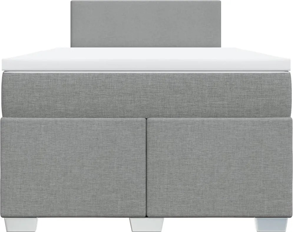 Box spring postel s matrací světle šedá 120 x 200 cm textil 3285848