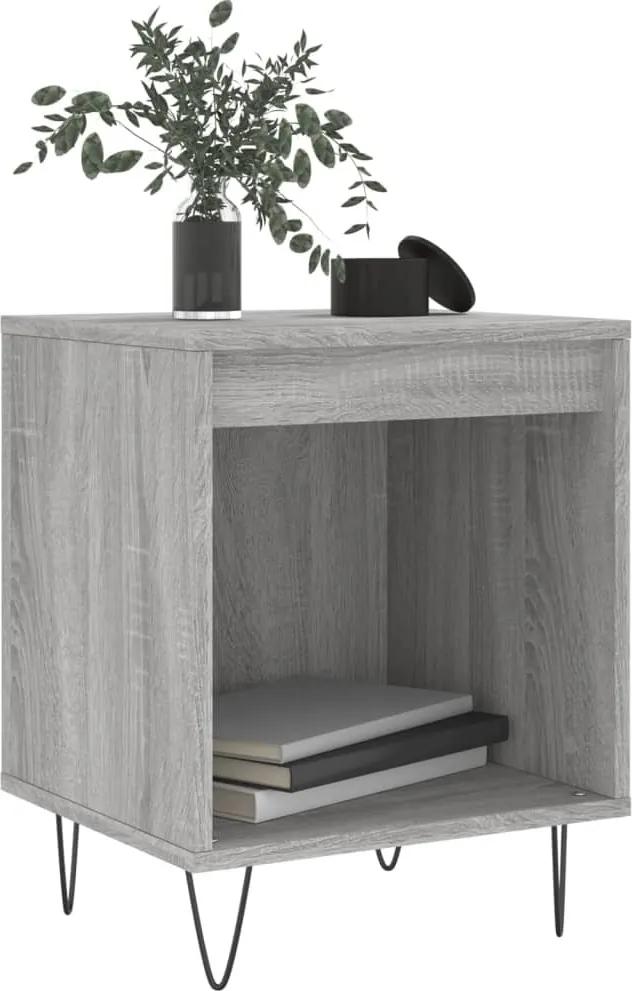 vidaXL Noční stolek 40x35x50 cm kompozitní dřevo [830728] Barva: Betonová šedá