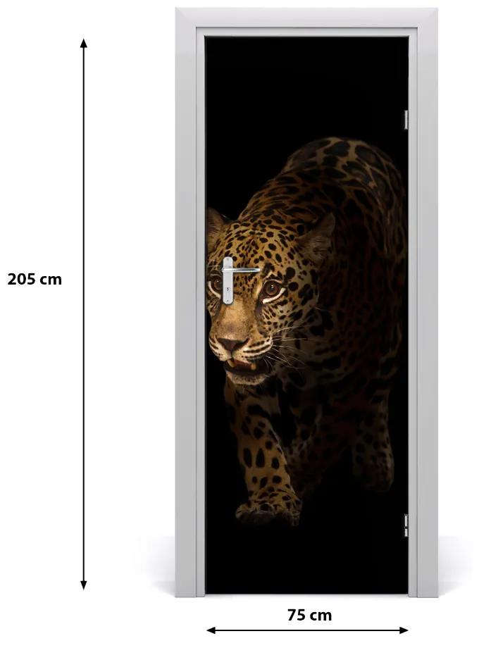 Samolepící fototapeta na dveře Jaguár 75x205 cm