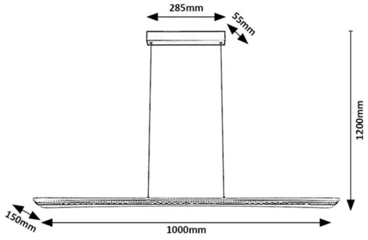 Rabalux 72026 - LED Lustr na lanku NORAEL LED/40W/230V 3000K