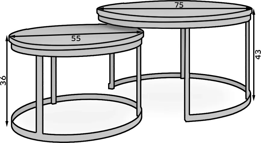 ADRK Furniture Konferenční stolek 2v1 OKIN
