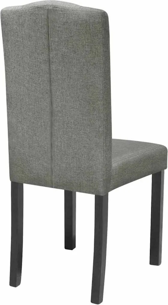 Jídelní židle 2 ks šedé textil 242223