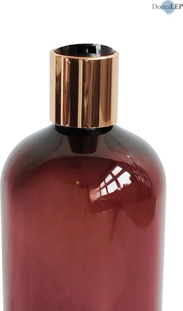 Dávkovač na mýdlo 500 ml hnědý s černo-zlatým DISC TOP BELA