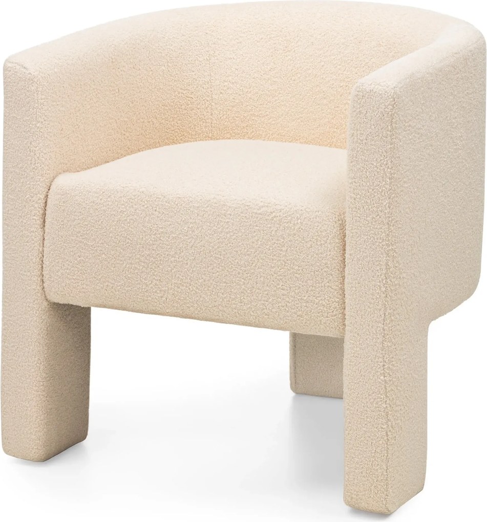 Designové křeslo Lorraine bouclé béžové