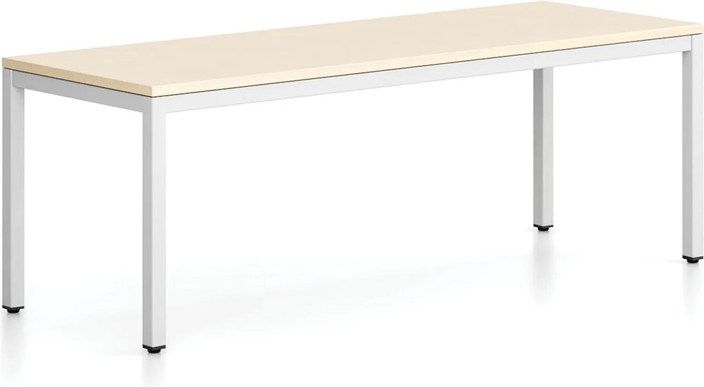 Lavice FRAME, bílá podnož, 1685 x 404 x 468 mm, bříza
