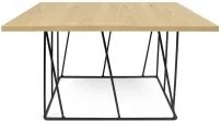 TH Konferenční stolek  LOWER 75 x 40 cm (Dub (dýha) s černou ocelí)