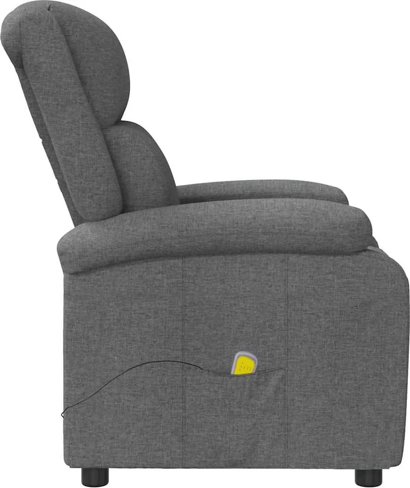 Masážní křeslo tmavě šedé textil 340937