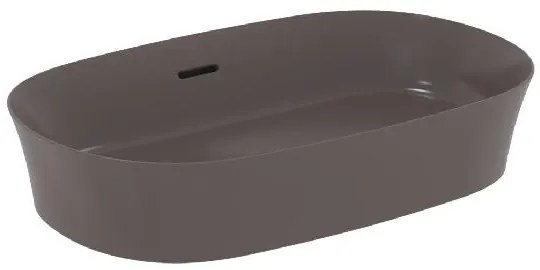 Ideal Standard Ipalyss - Umyvadlo na desku, 600x380 mm, s přepadem, slate grey E1397V5