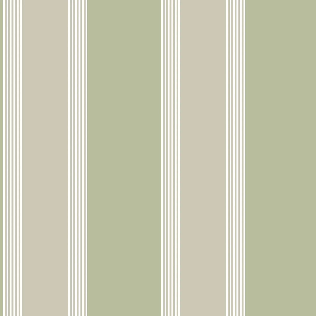 Zeleno-béžová vliesová tapeta s  pruhy, 28875, Thema, Cristiana Masi by Parato