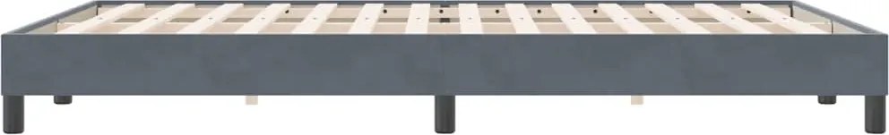 Postel Box Spring bez matrace tmavě šedá 160x220 cm samet 3315880