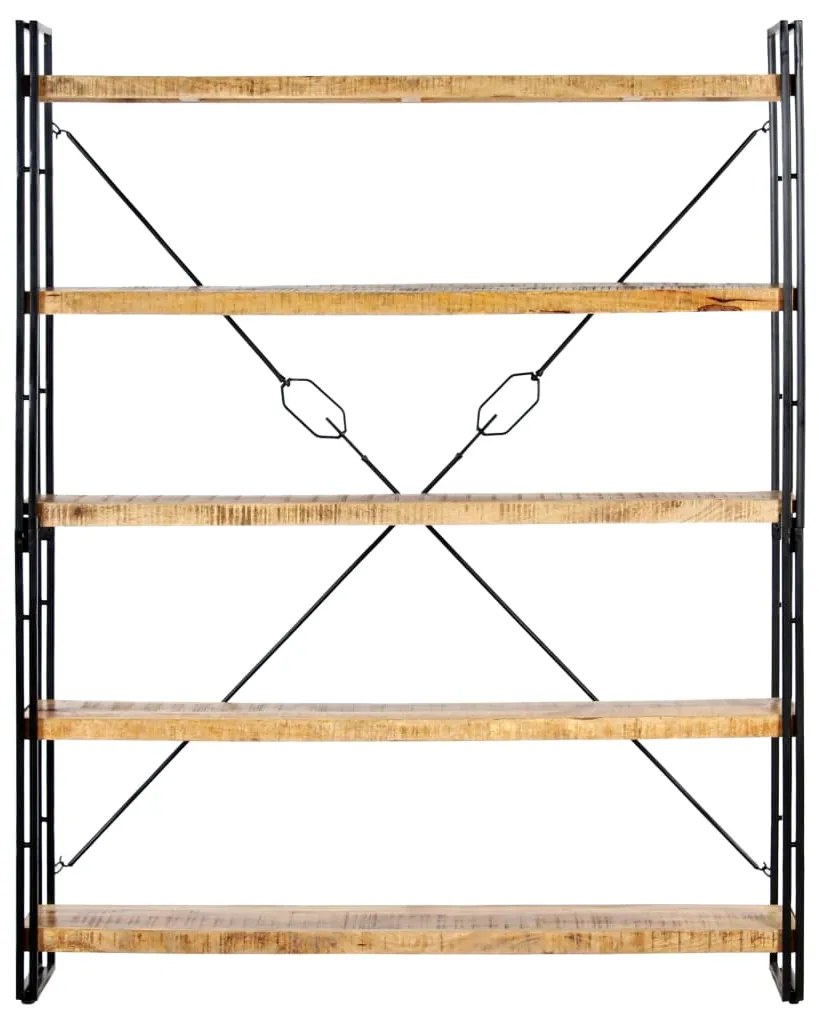 vidaXL Marketos Knihovna s 5 policemi 140 x 30 x 180 cm masivní mangovník
