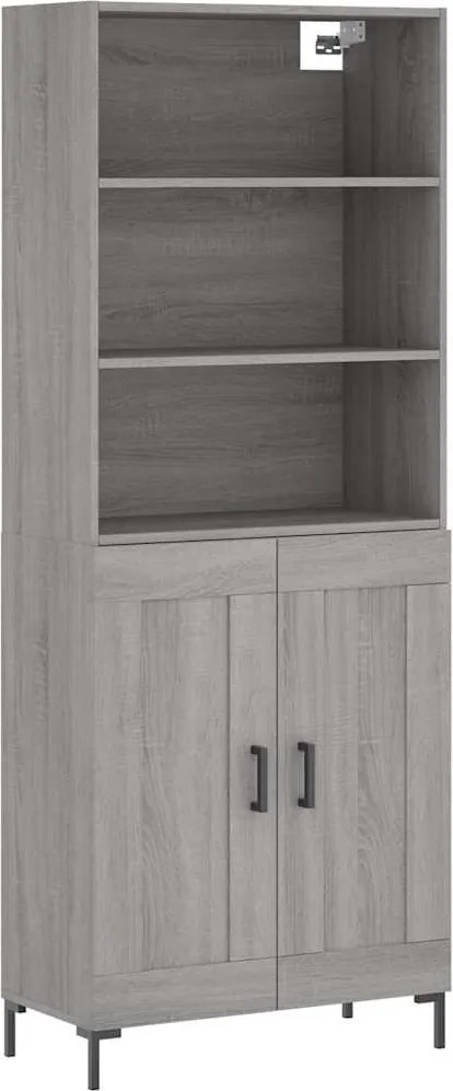 Skříň highboard šedá sonoma 69,5 x 34 x 180 cm kompozitní dřevo 3189963