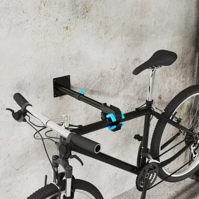 HOMCOM výškově nastavitelný stojan na opravu kol, 360° otočný svěrací klín, max. zatížení 25 kg, 41-60x13x13 cm, černý