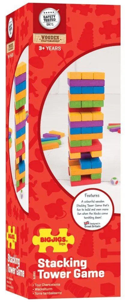 Bigjigs Toys Barevná Vratká věž