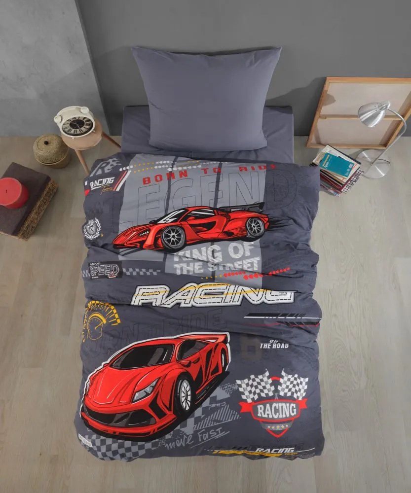 Kvalitex Ložní povlečení pro mladé 140x200, 70x90cm Racing Team