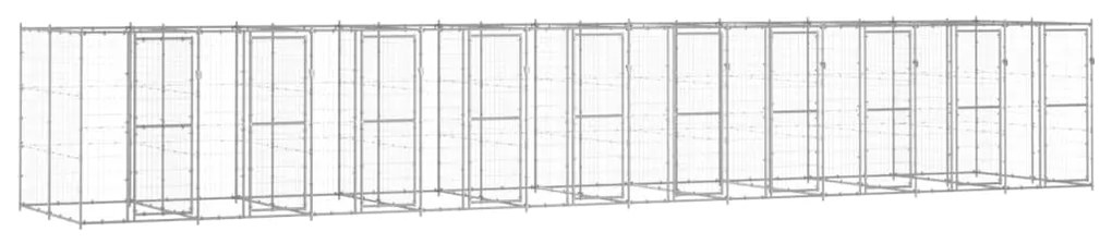 Venkovní psí kotec pozinkovaná ocel 24,2 m²