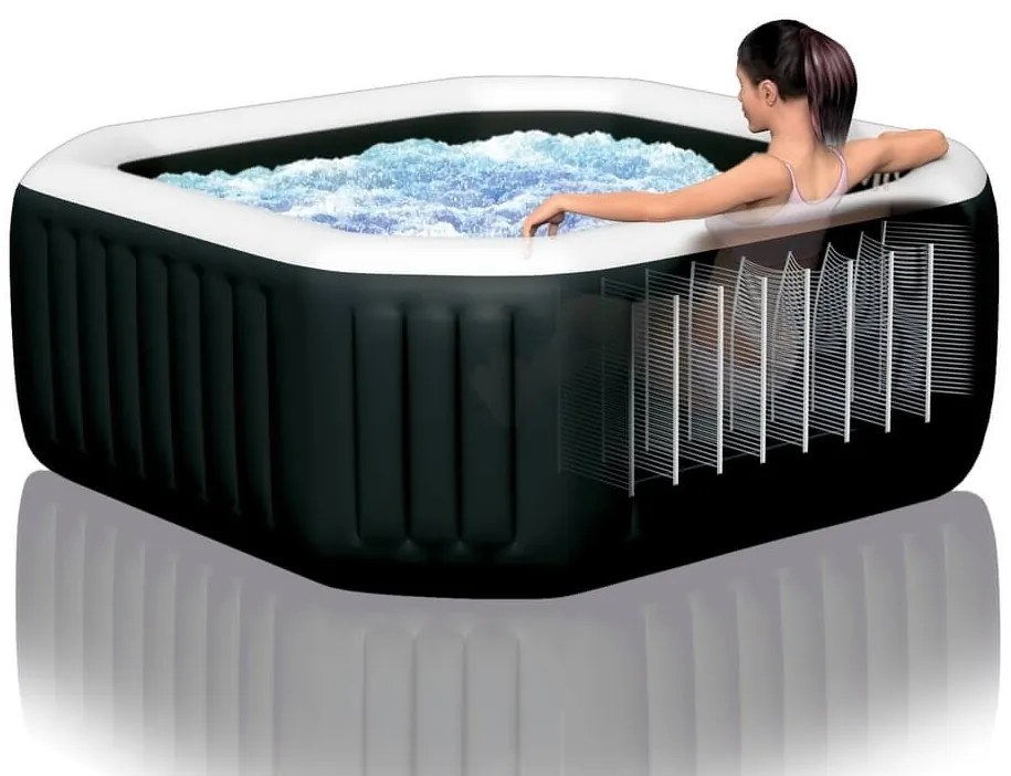 Intex | Vířivý bazén Pure Spa - Jet & Bubble Deluxe HWS 6 + Solární sprcha UNO 35 l hliníková s LED světlem | 19900163