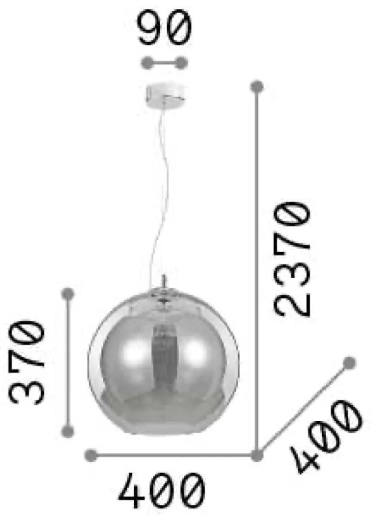 Ideal Lux Závěsné svítidlo NEMO SP1 ø 40 cm Barva: Transparentní