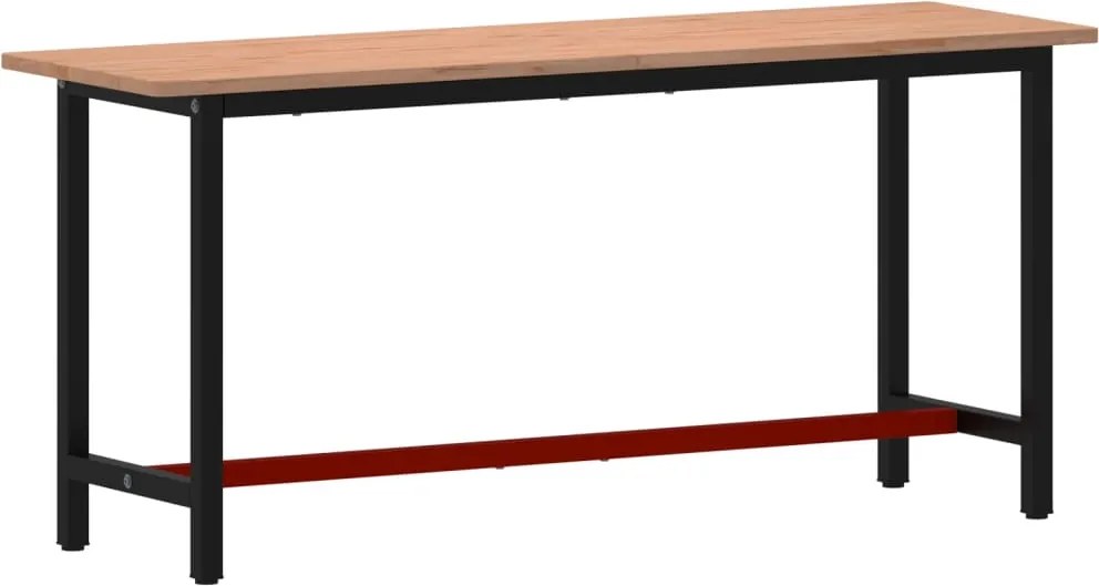 Pracovní stůl 180 x 55 x 81,5 cm masivní bukové dřevo a kov 3188906