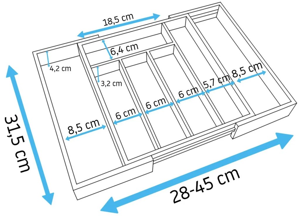 Tutumi Výsuvný organizér zásuvek