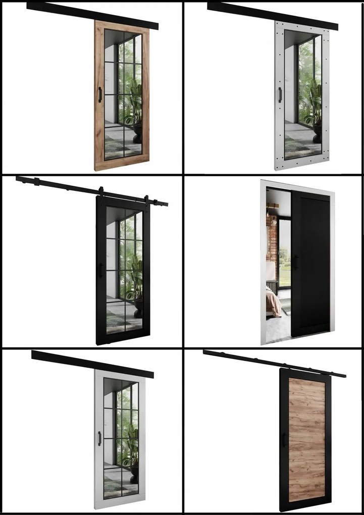 Posuvné dveře LOFT ADIO 1 bílý + old style 70