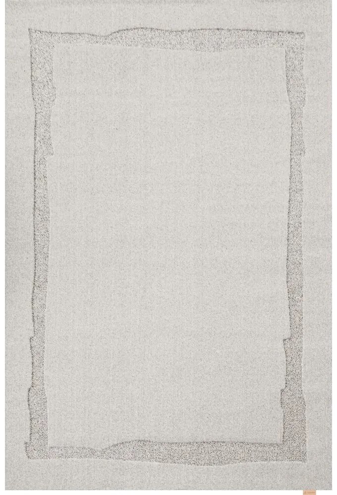 Světle šedý vlněný koberec 160x230 cm Morphic Rocca – Agnella
