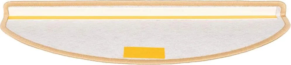 Schodové rohože 15 ks 65 x 21 x 4 cm krémové, půlkulaté, velké 149861