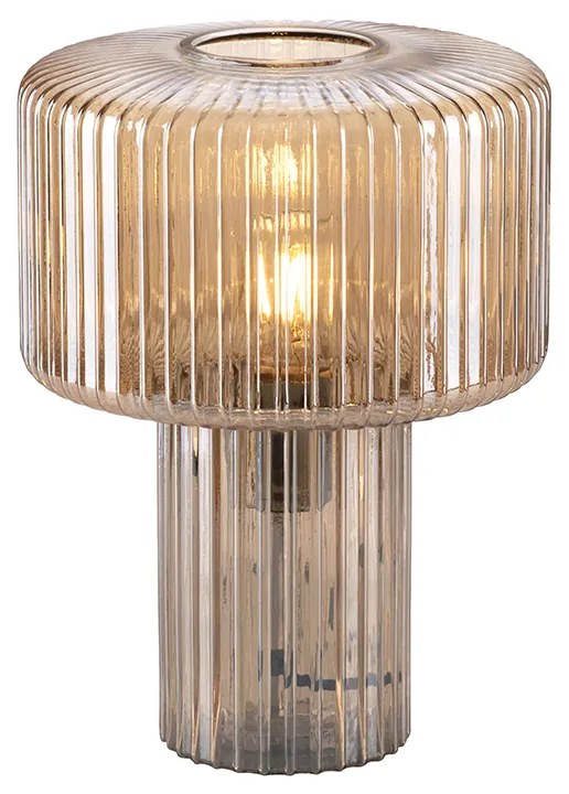 Designová stolní lampa jantarové sklo - Andro Biano.cz