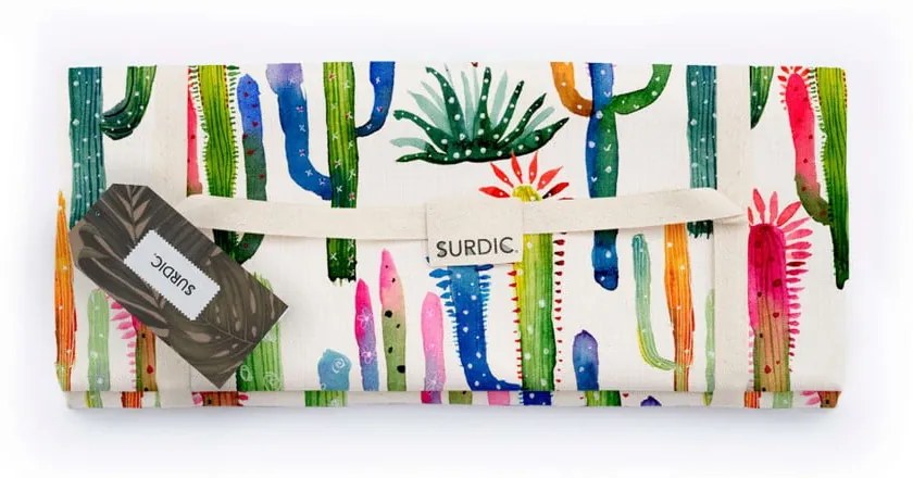 Pikniková deka Surdic Manta Picnic Watercolor Cactus, 140 x 170 cm