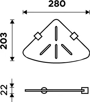 Nimco Rohová police IXI BORMO černá - BRC X208-90