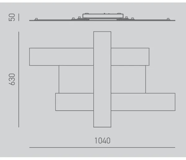 Gea Luce DOHA P G N - LED Stropní svítidlo DOHA LED/50W/230V 104 cm černá