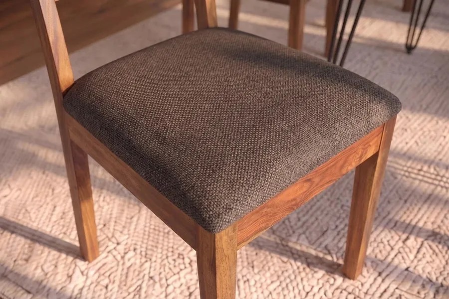 Designová židle Timber II Sheesham / šedá