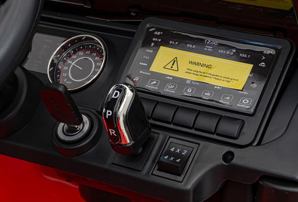 Ramiz Elektrické auto Jeep Wrangler Rubicon pro děti Oranžové + dálkové ovládání + MP3 LED rádio + EVA kola