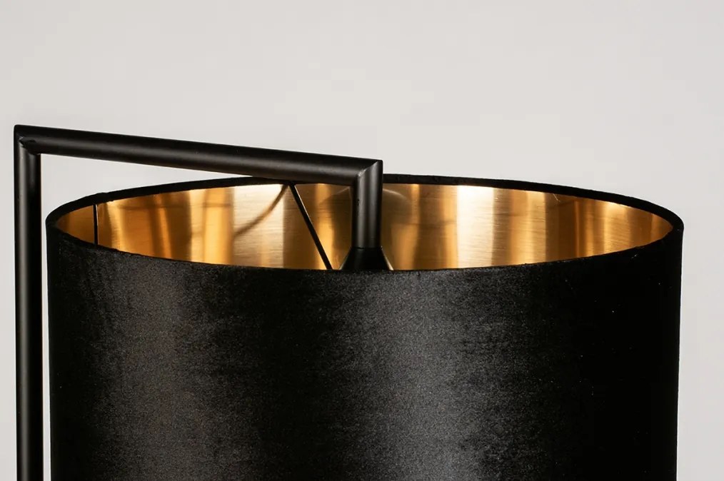 Stojací designová lampa Pallas Black and Gold