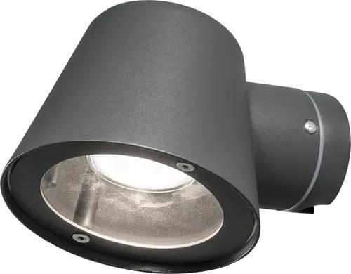 Venkovní nástěnné osvětlení Trieste GU10, černý hliník, plexi