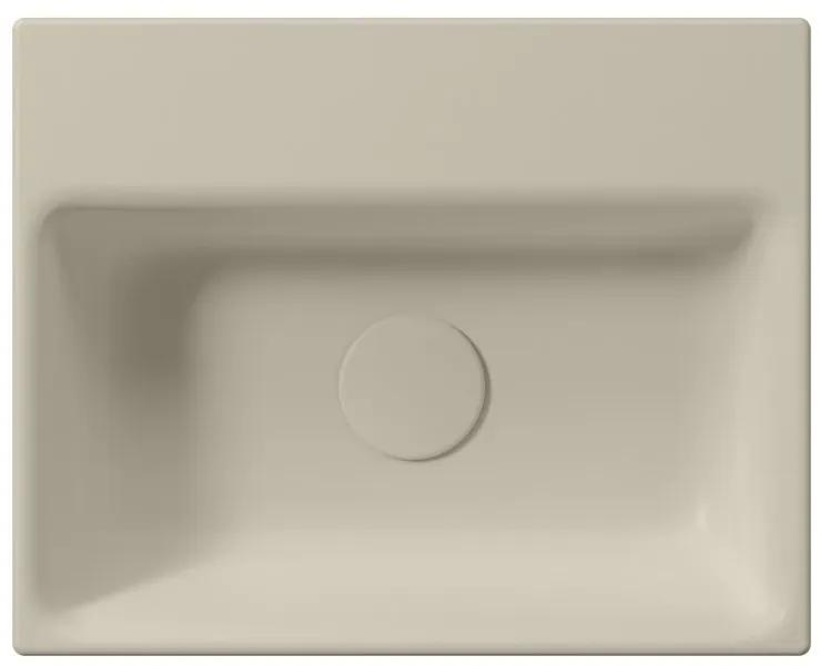 GSI NUBES keramické umývátko 40x32cm, broušená spodní hrana, bez otvoru, creta mat 96849008