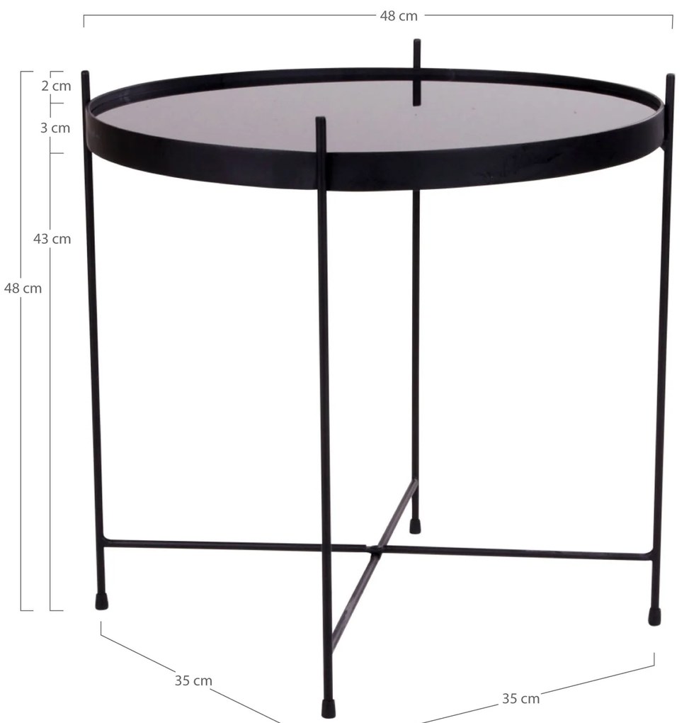 Nordic Experience Černý konferenční stolek Mattr 48 cm