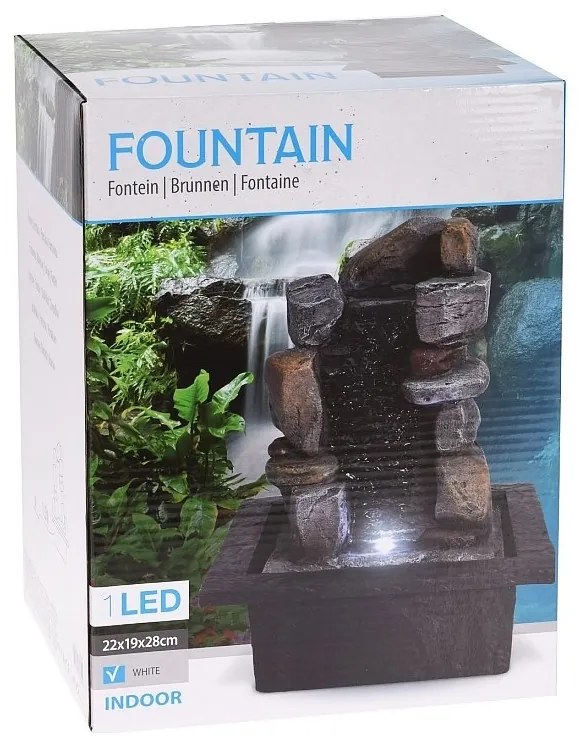 PROGARDEN Fontána pokojová s LED osvětlením WATERFALL KO-795202240vodo