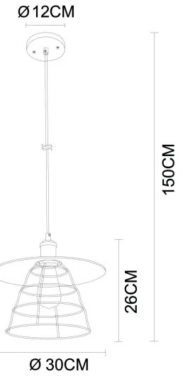 Globo 15086H1 - Lustr VIEJO 1xE27/60W/230V
