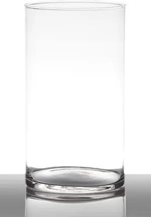 Skleněná váza Hakbijl Glass válec čirá 25x14cm | BIANO