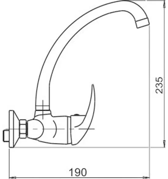 Novaservis Metalia 55 Baterie dřezová, chrom 55134,0