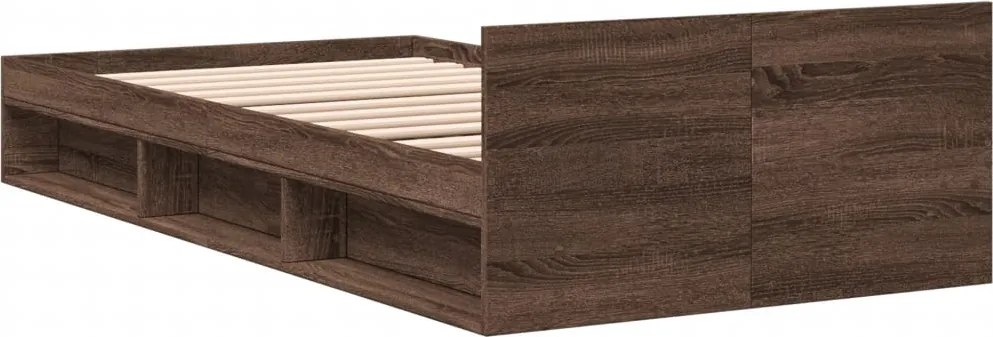 Rám postele se zásuvkou hnědý dub 75 x 190 cm kompozitní dřevo 3280810