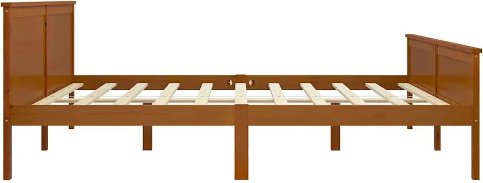 Rám postele medově hnědý masivní borovice 200 x 200 cm 322194