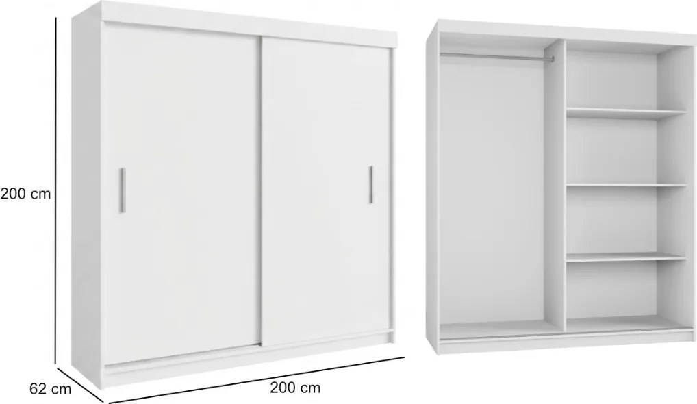 ARK Šatní skříň DIANE, 200 cm