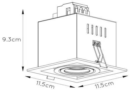 Lucide 09926/01/30 - Podhledové svítidlo CHIMNEY 1xGU10/50W/230V