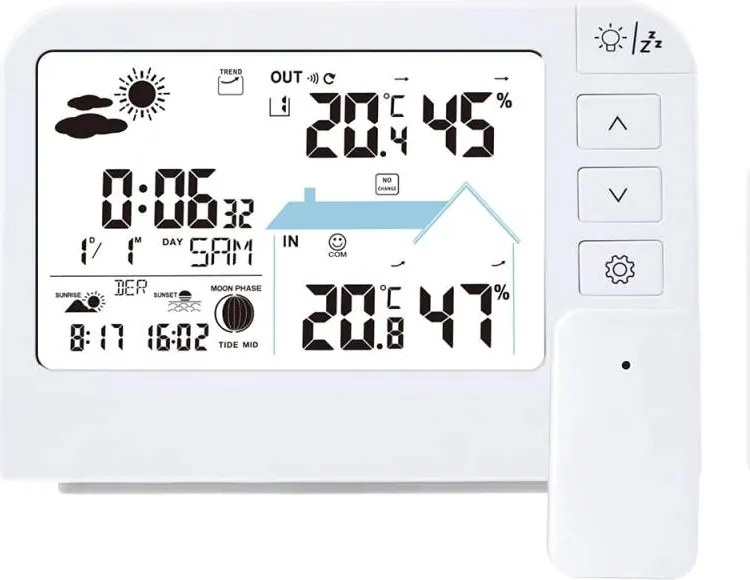 JVD Digitální meteorologická stanice s LED podsvícením JVD RB767.2