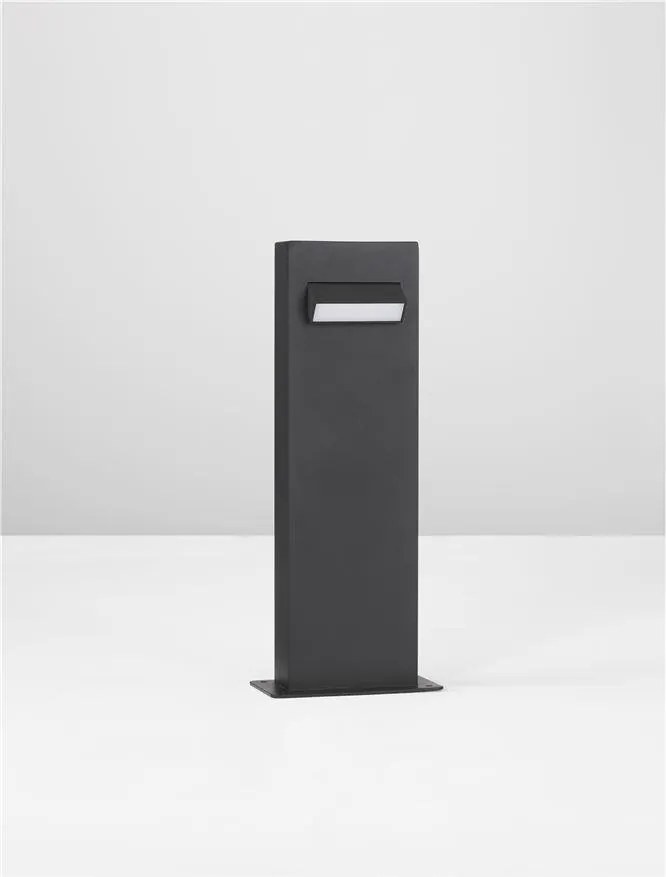 NV 9020921 Venkovní sloupkové svítidlo ZELDA černý hliník a akrylový difuzor proti oslnění LED 6W 3000K 100-240V IP65 - NOVA LUCE