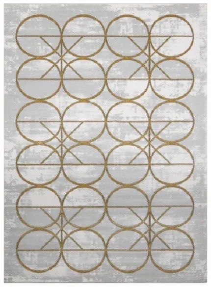 Dywany Łuszczów, Kusový koberec Emerald 1010 cream and gold, 80x150, vícebarevná, kancelář