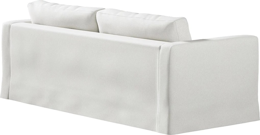 Potah na pohovku IKEA Karlstad 3-místná, nerozkládací, dlouhý barva krémová látka pletený vzor
