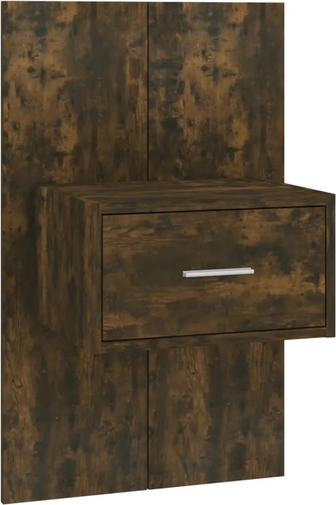Čelo postele se skříňkami kouřový dub kompozitní dřevo 3115753